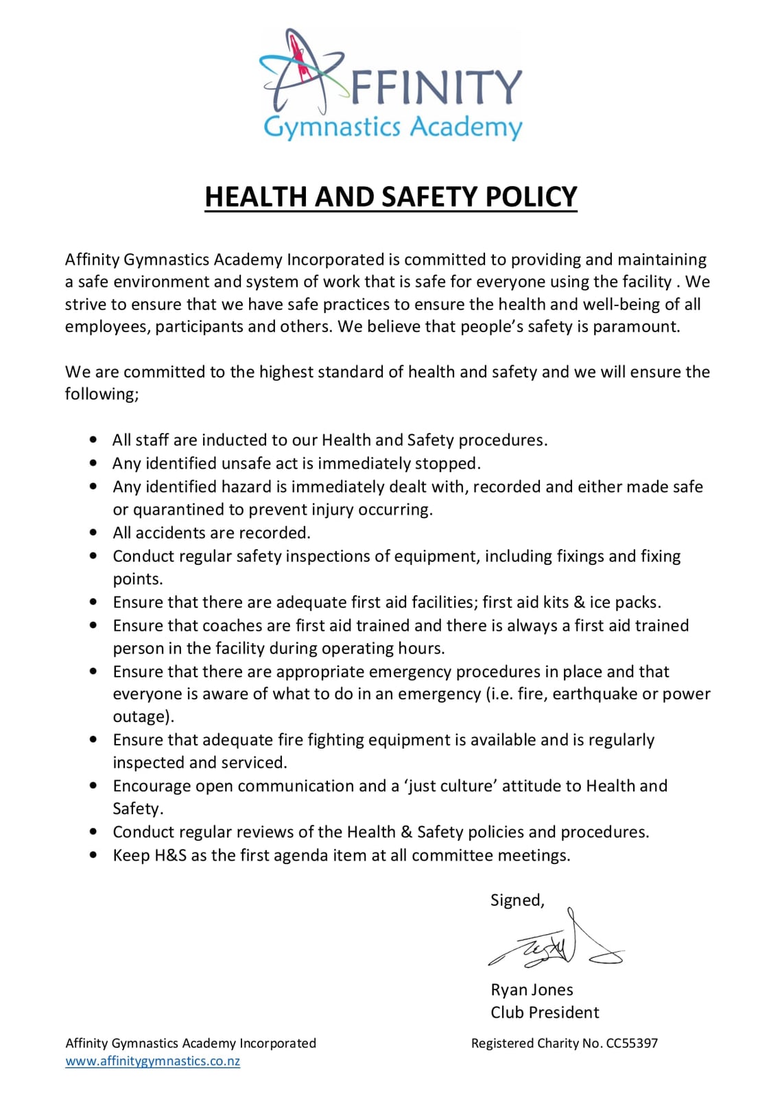 Health Safety Policy
